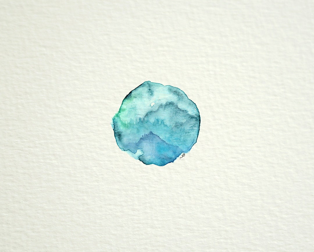 Miniature Watercolor Painting, Watercolor Small Art, Watercolor Mini ...