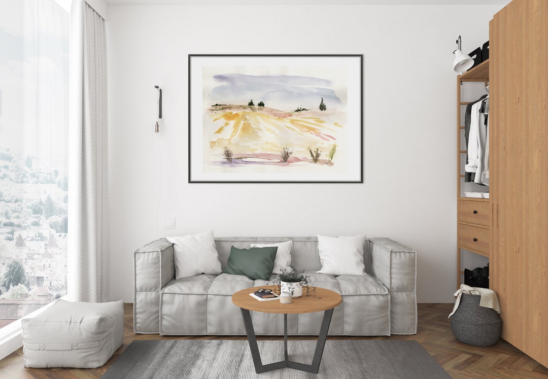 Nature Art Print, Landscape Painting Print, Living Room Wall Art ...
