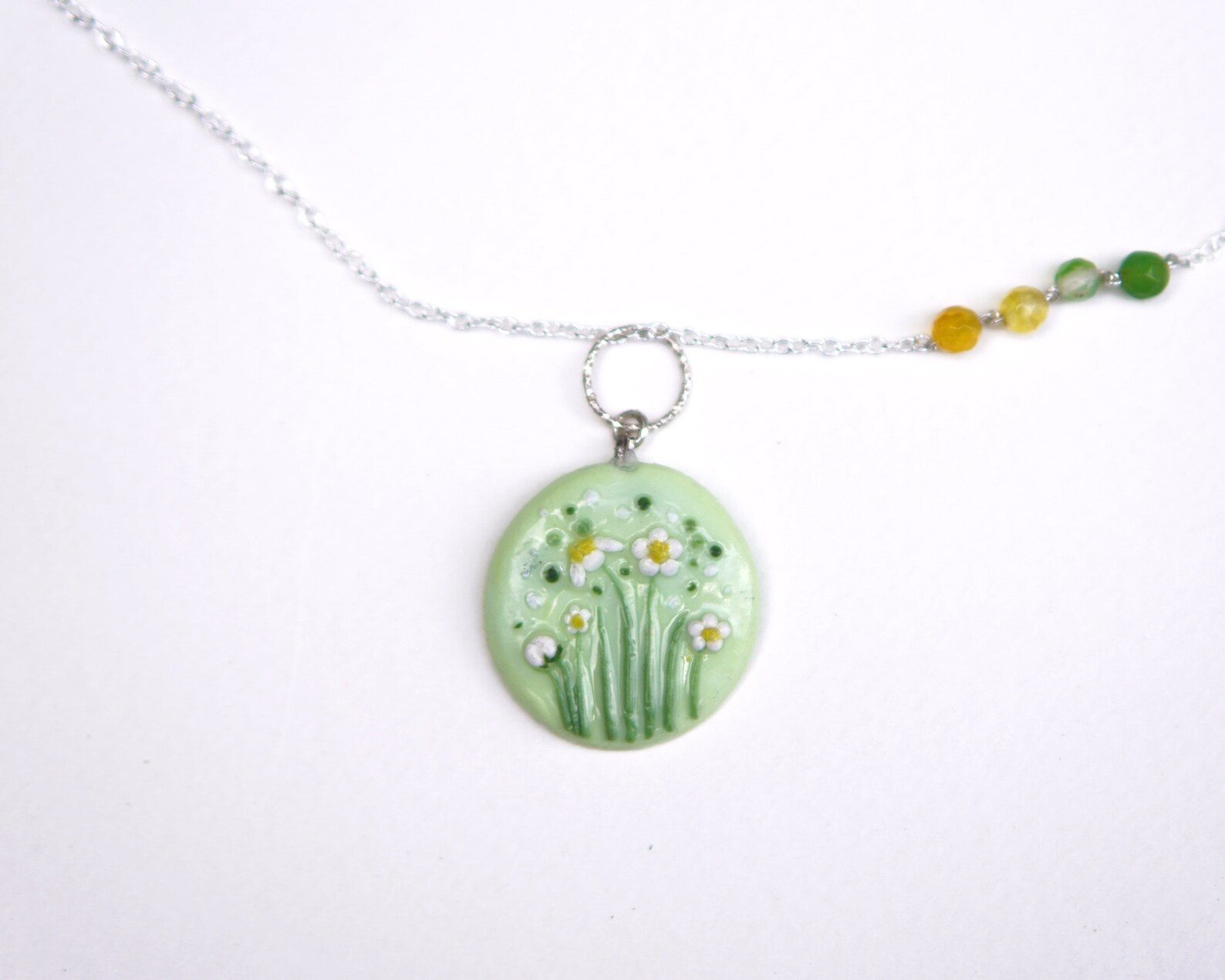 Nature Necklace for Women Round Pendant Necklace Handmade - Etsy Israel