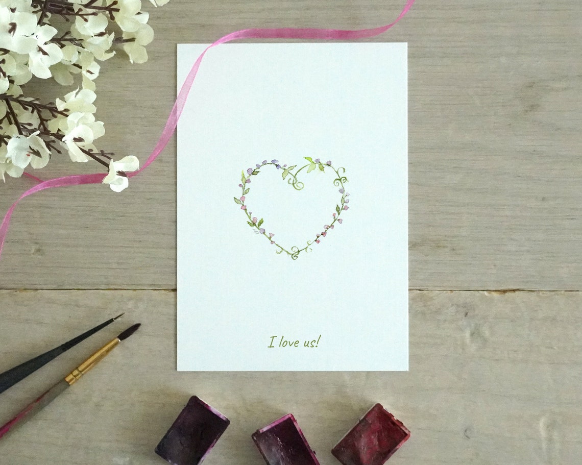 Printable Love Card, Heart Card, Couple Card, Flower Card, Printable ...