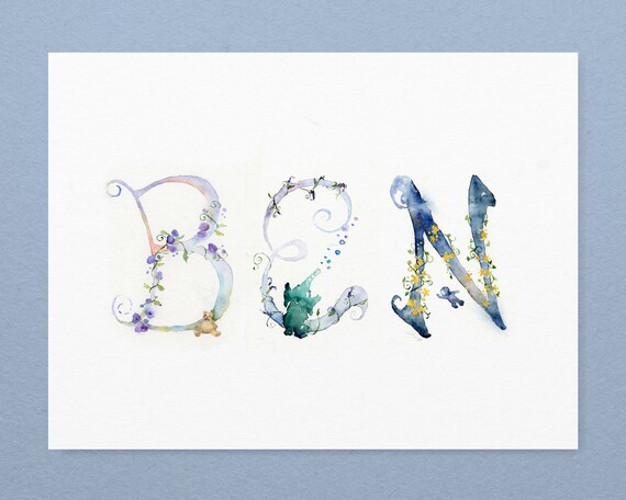 Printable Name Art Personalized Name Print New Baby Gift | Etsy