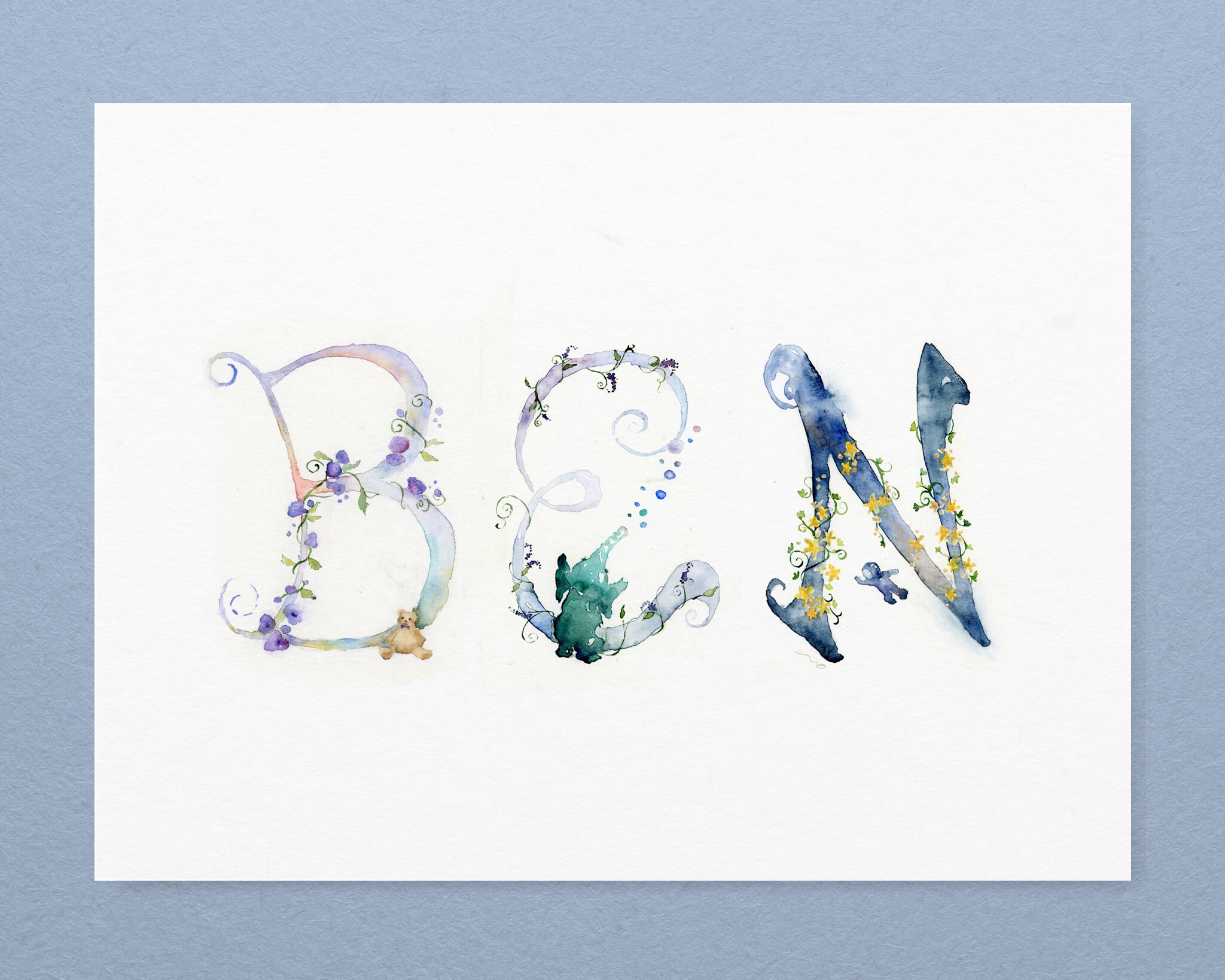 Printable Name Art Personalized Name Print New Baby Gift | Etsy