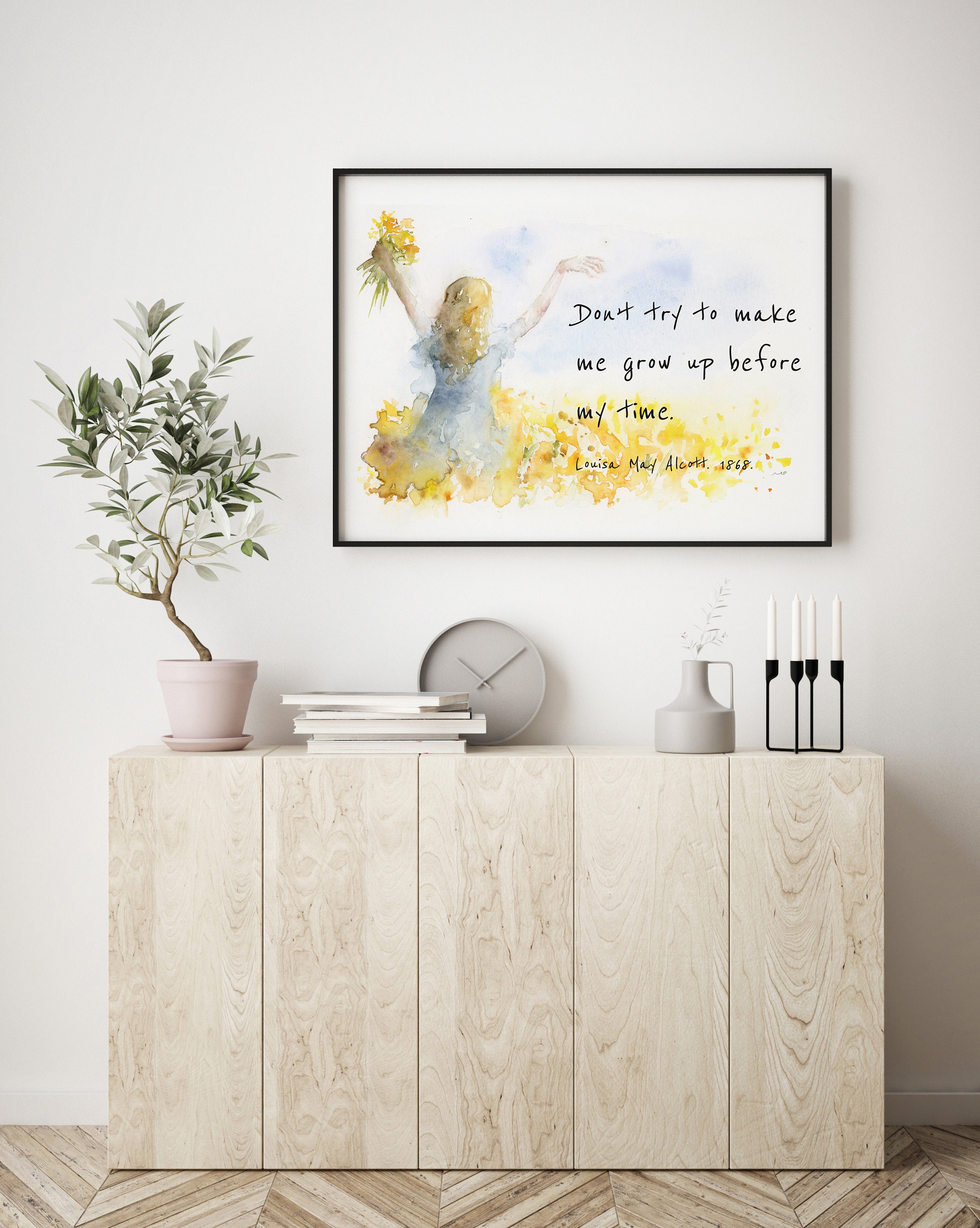 Quote Print, Inspirational Wall Art, Little Women Art, Motivational ...
