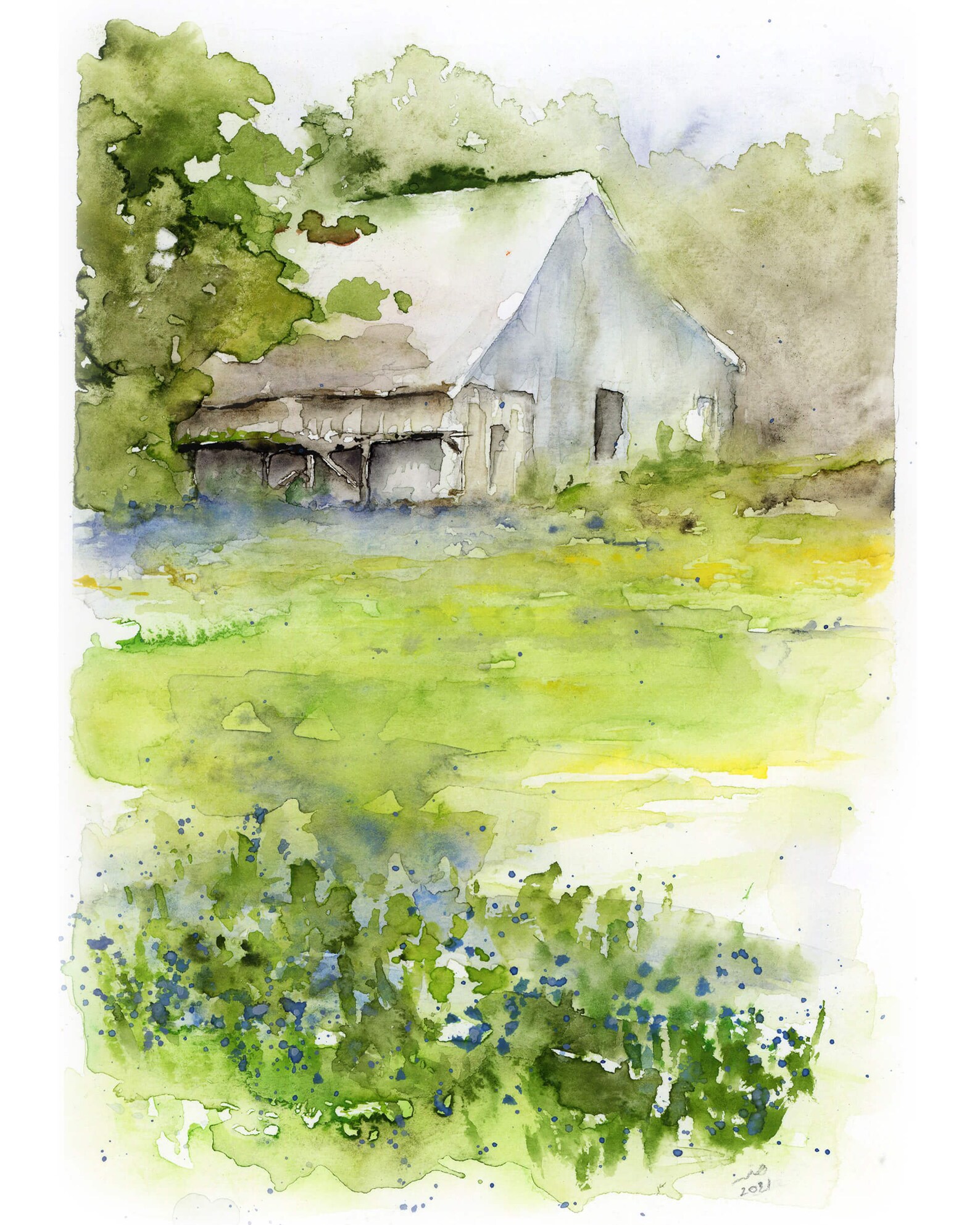 Landscape Painting Set Countryside Art Prints Living Room - Etsy