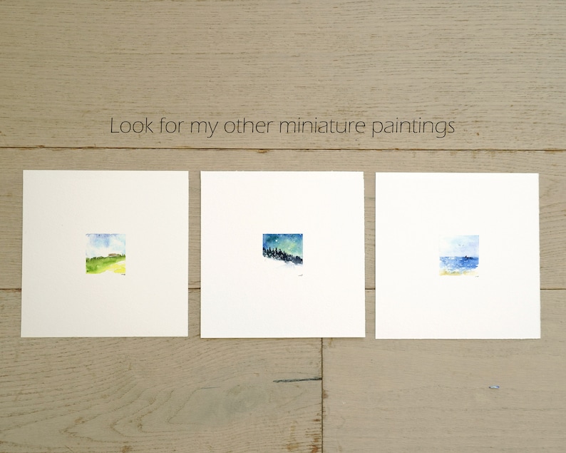 Miniature Watercolor Painting, Watercolor Small Art, Watercolor Mini ...