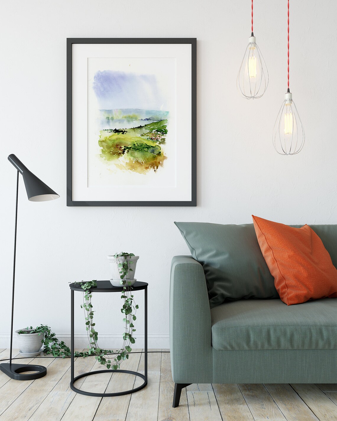 Large Abstract Wall Art Watercolor Art Print Nature Art | Etsy