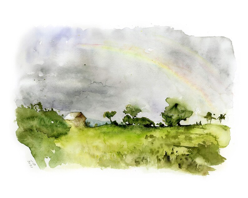 Landscape Print Set of 3 Landscape Painting Prints Wall | Etsy