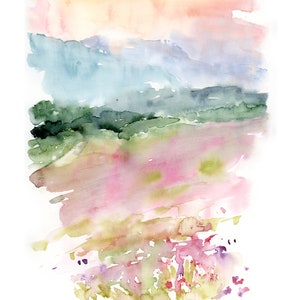Abstract Watercolor Print Set, Large Print Set, Landscape Watercolor ...