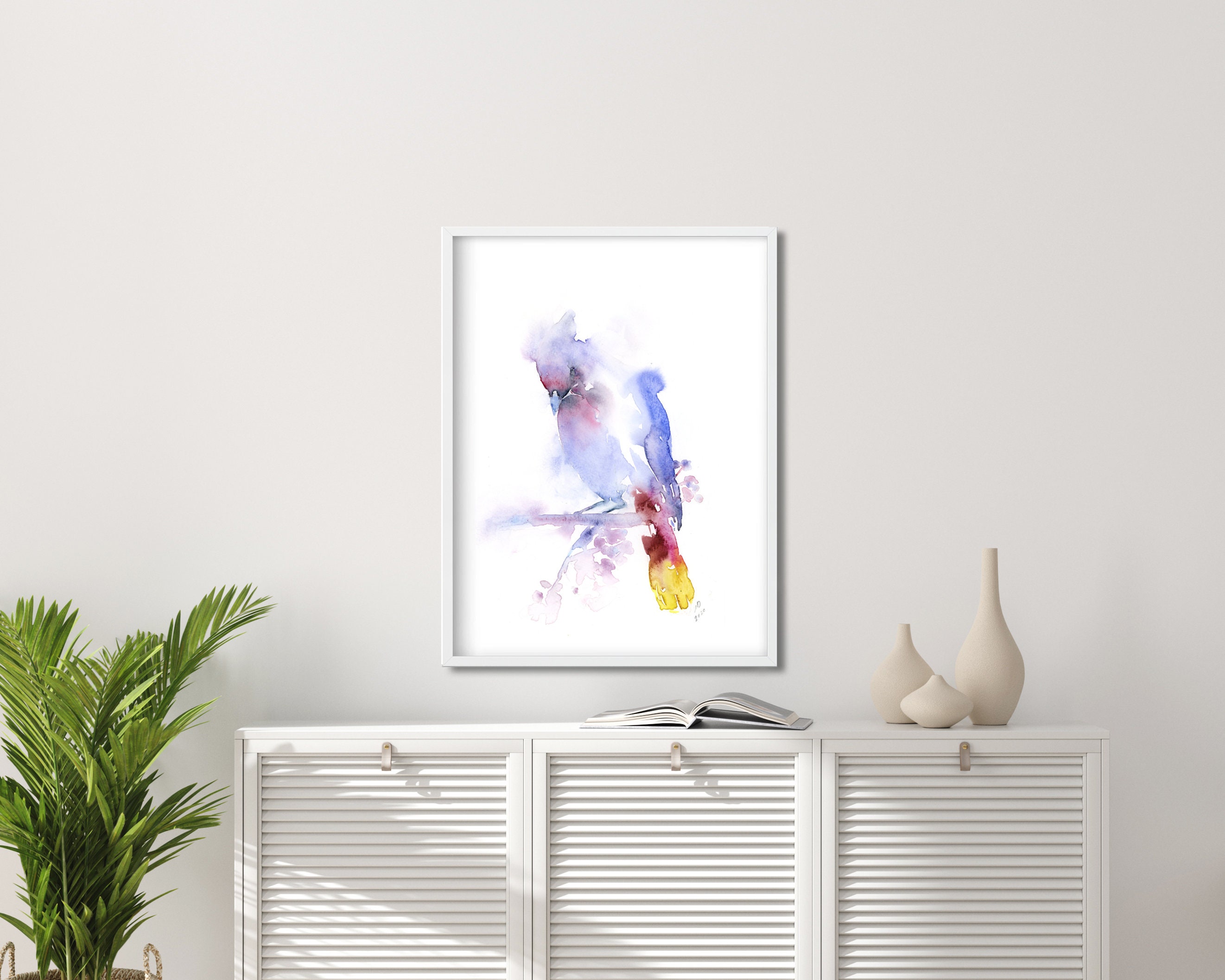 Watercolor Bird Painting Abstract Bird Art Bird Wall Art - Etsy Israel