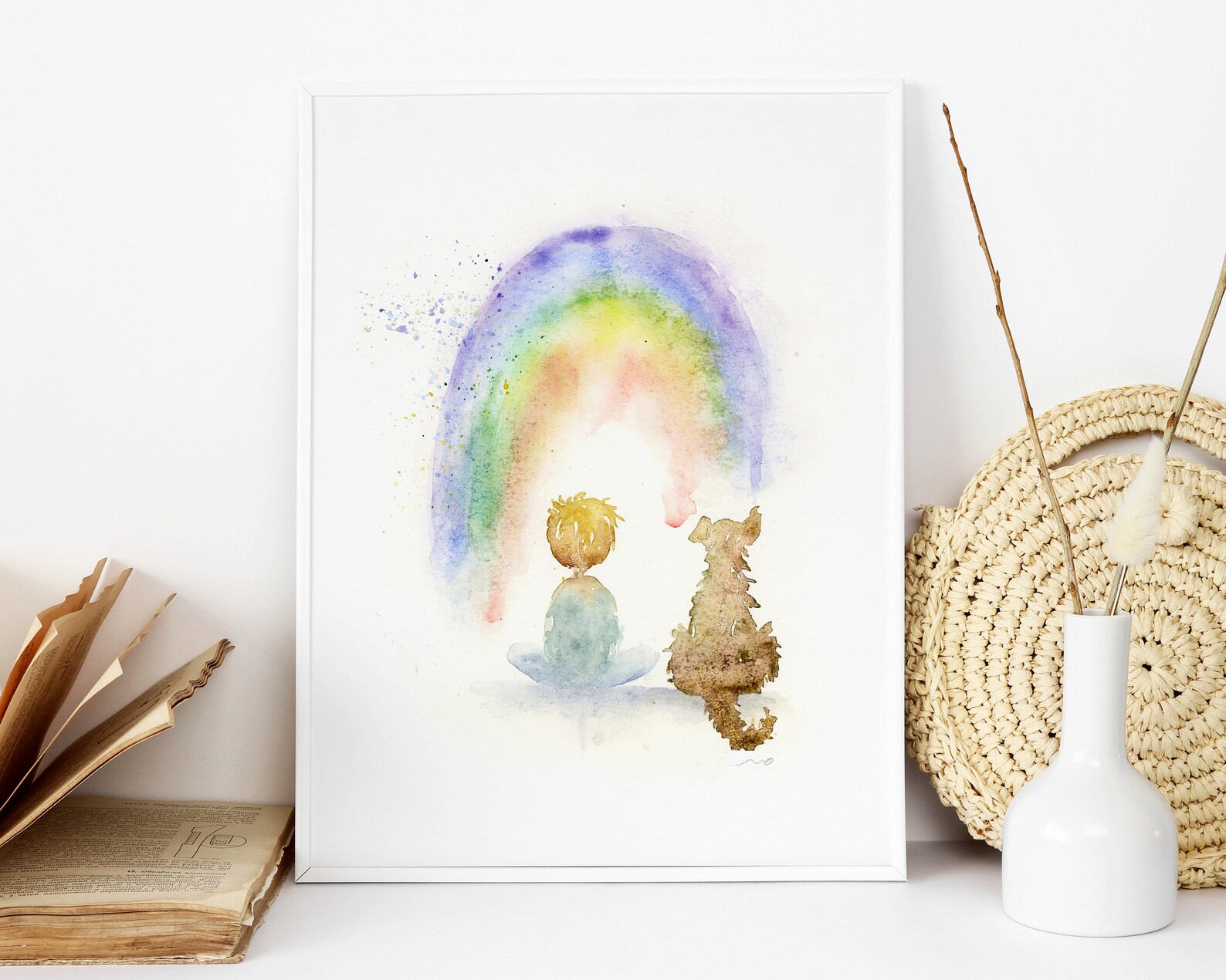 Nursery Wall Art Watercolor Rainbow Art Nursery Watercolor - Etsy