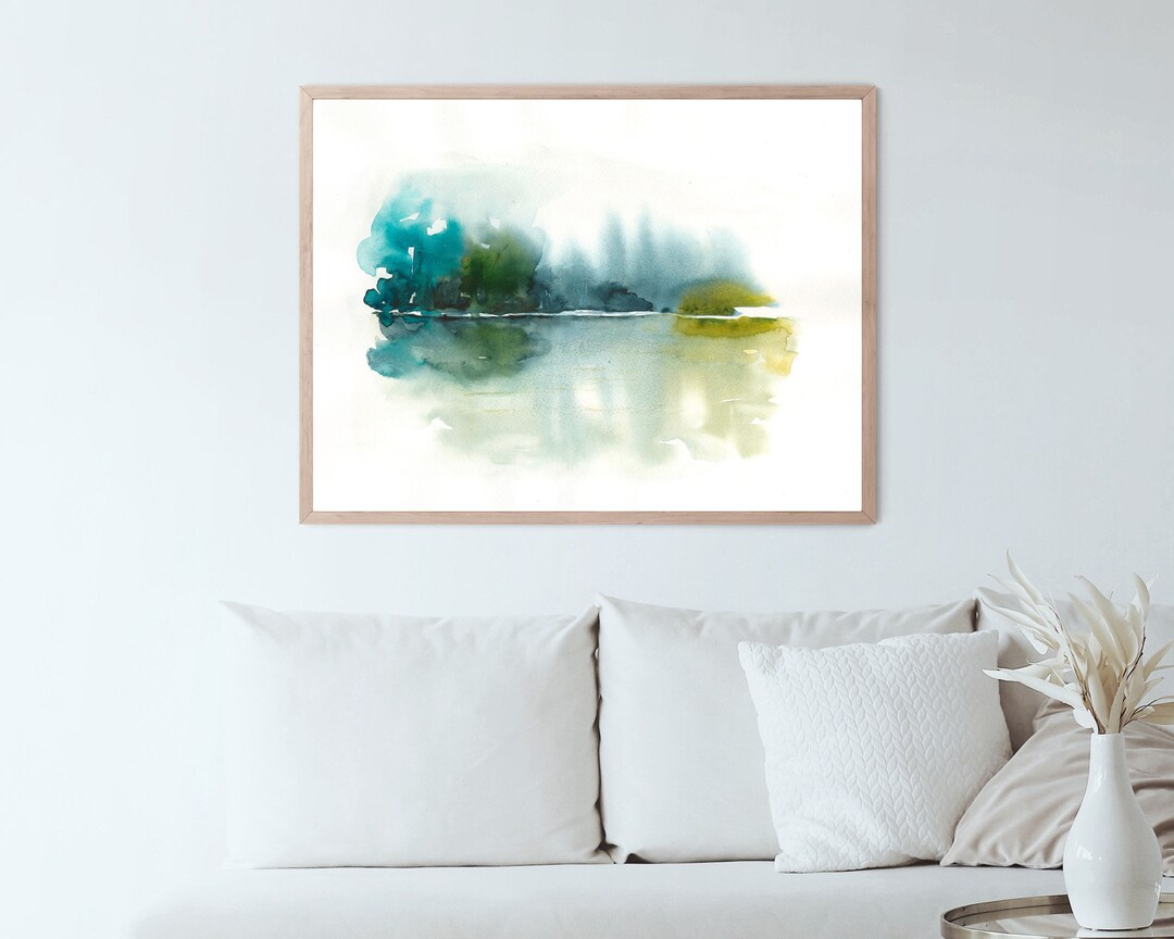 Abstract Watercolor Art, Watercolor Wall Art, Abstract Landscape Print ...