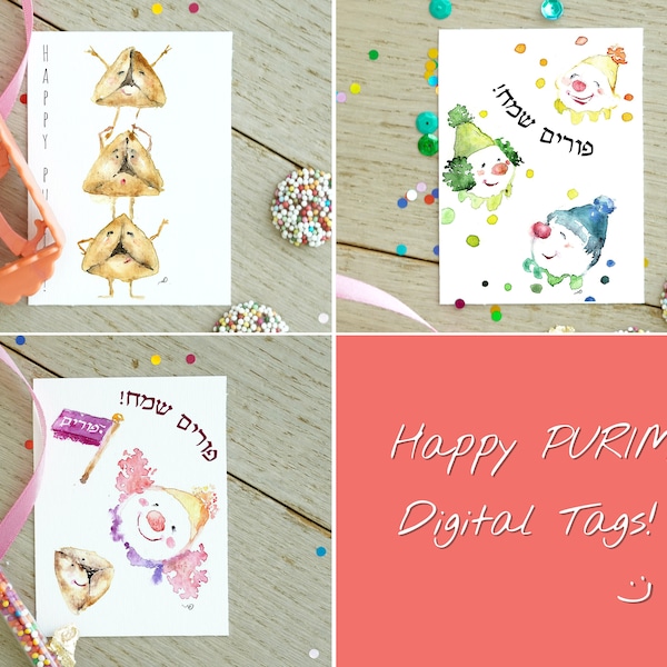Purim Card Printable - Etsy