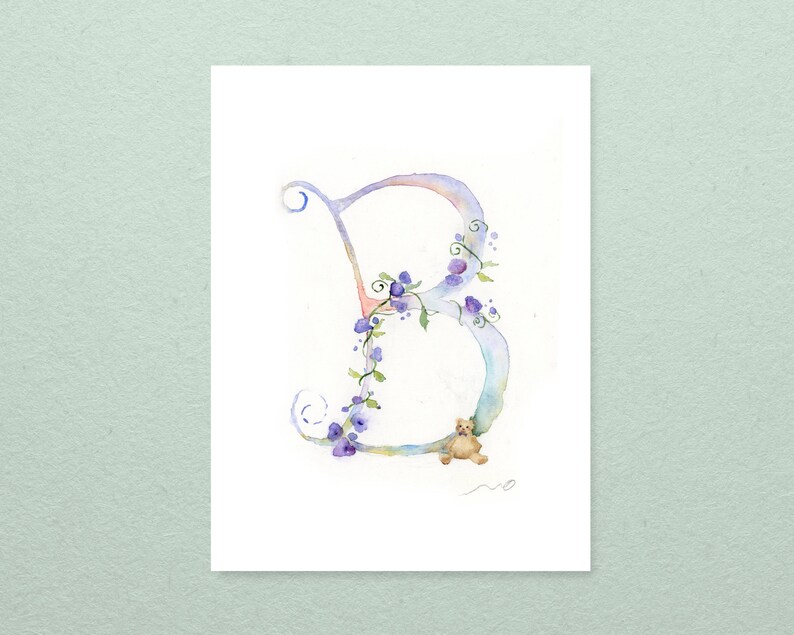 Printable Letter Art Downloadable Print Initial Wall Art - Etsy
