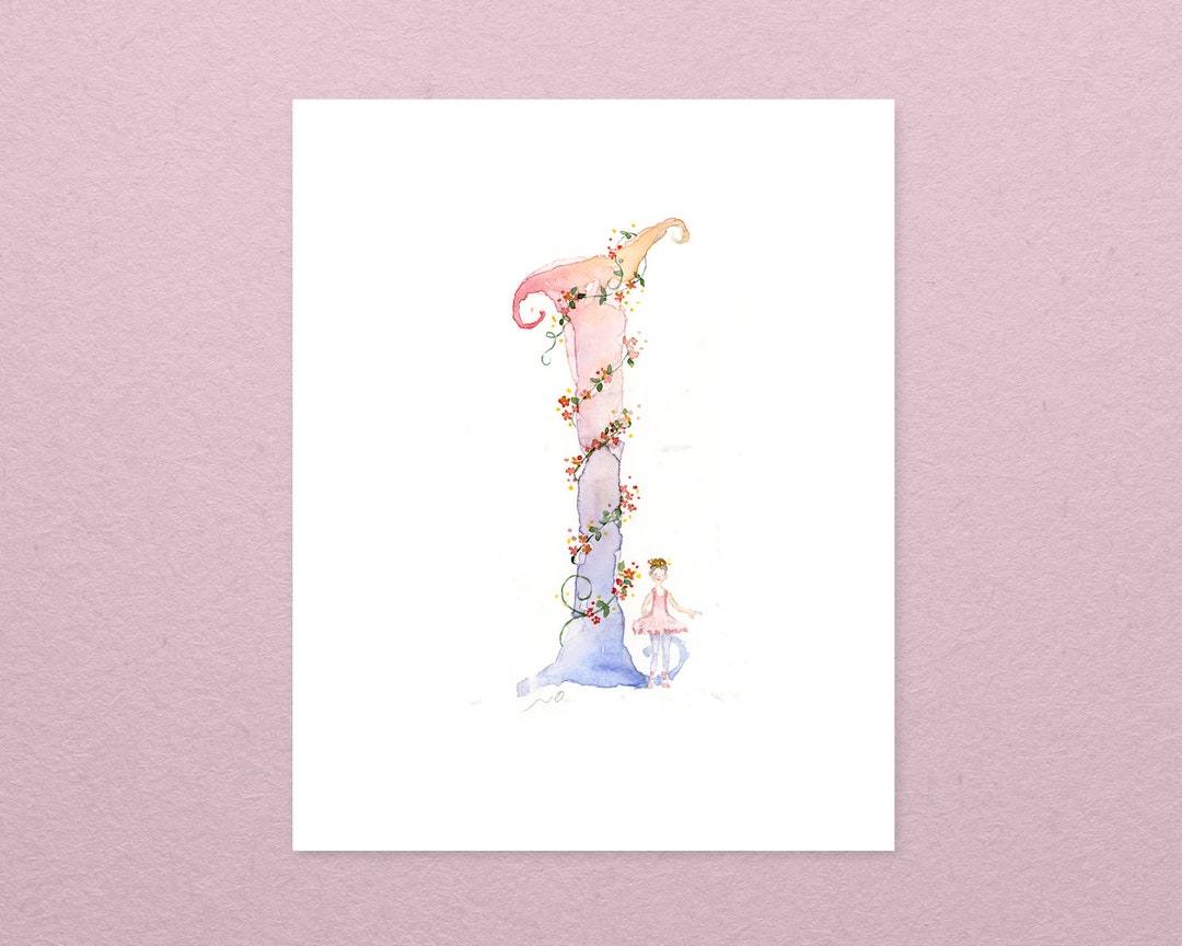 Initial Download, Printable Letter Art, Personalized Nursery Gift ...