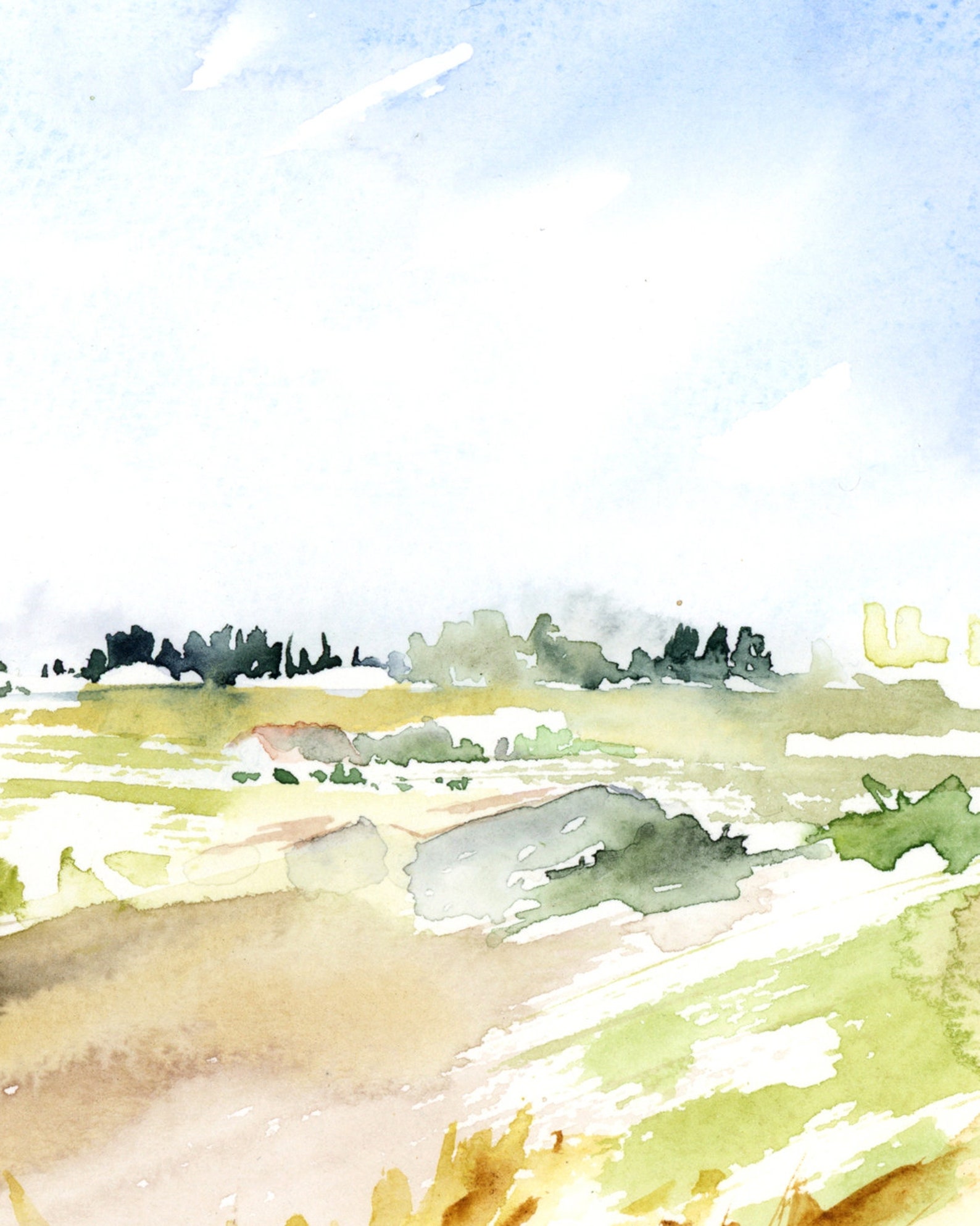 Abstract Landscape Art Print, Landscape Painting, Giclee Fine Art Print ...