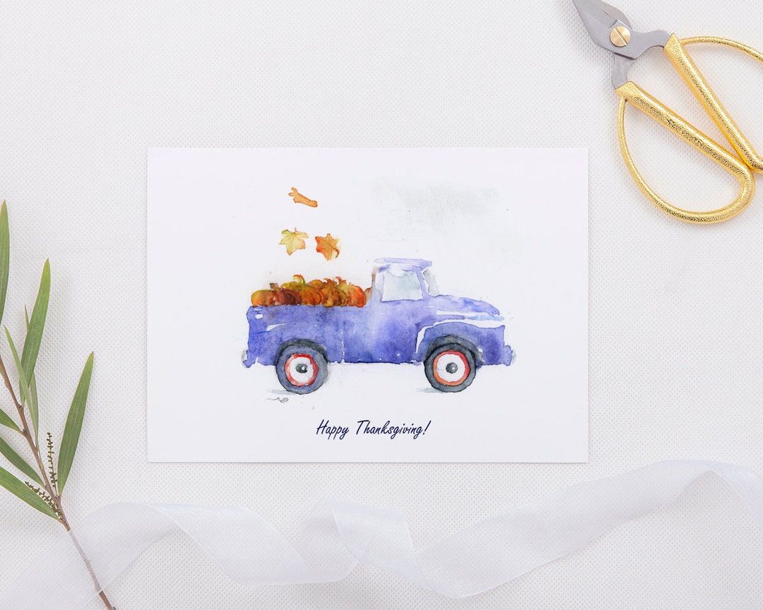 Printable Pumpkin Card, Printable Thanksgiving Card, Fall Cards, Happy ...