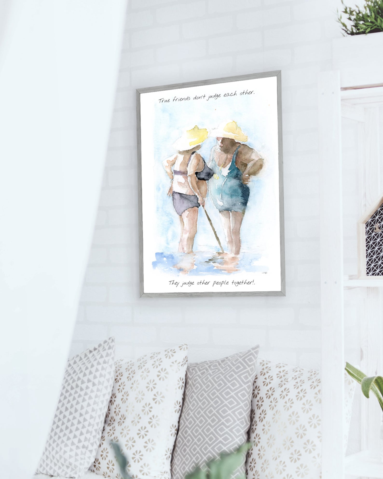 Funny Watercolor Painting Art Humor Meme Wall Art New Home - Etsy