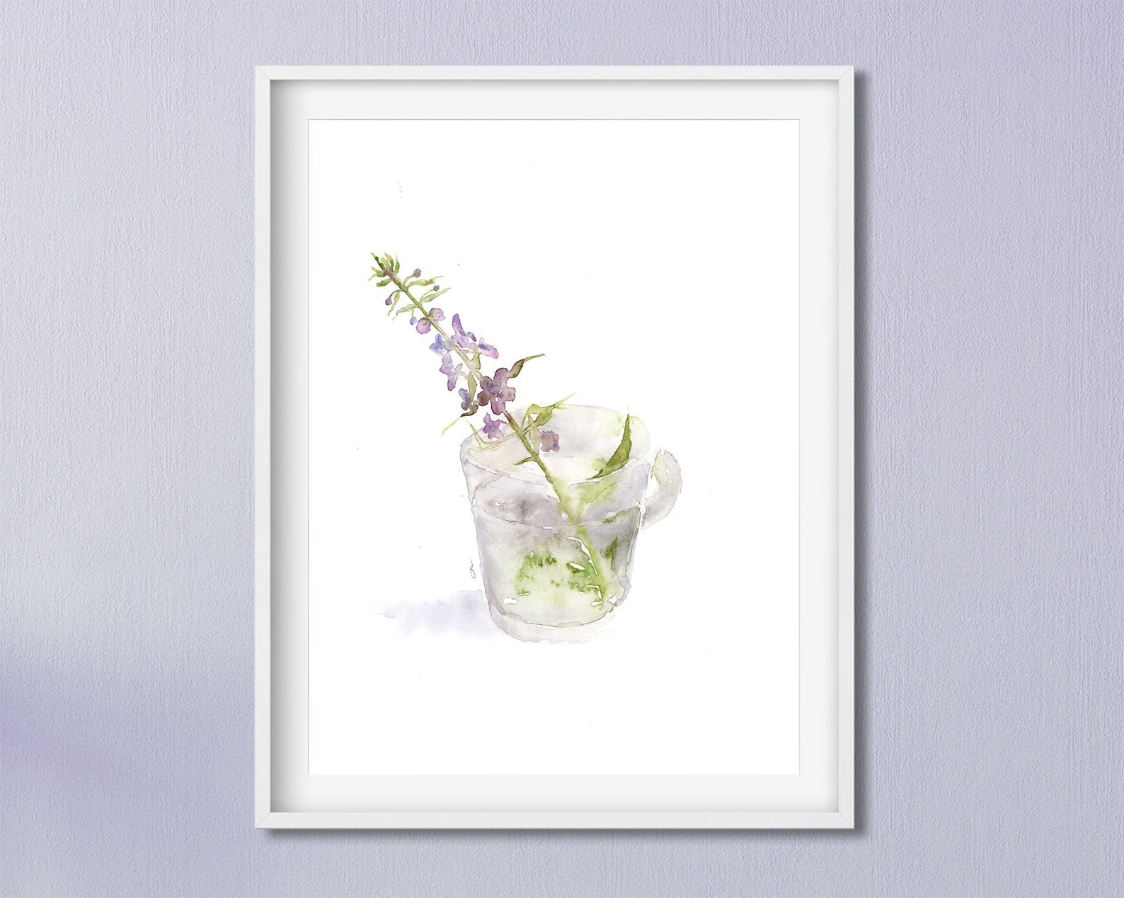 Botanic Art Watercolor Wall Art Plant Art Minimalist Print - Etsy