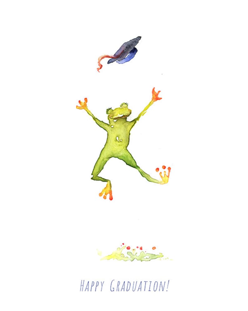 Graduation Card Printable Card Grad Card Watercolor Card - Etsy