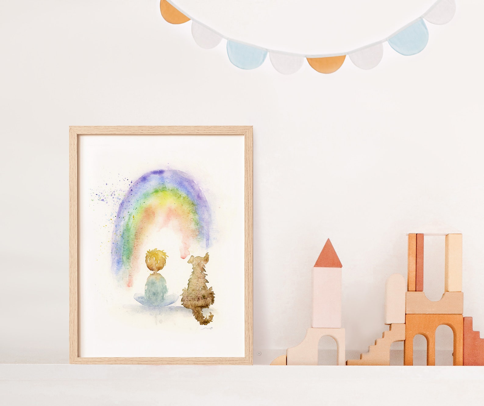 Nursery Wall Art Watercolor Rainbow Art Nursery Watercolor - Etsy