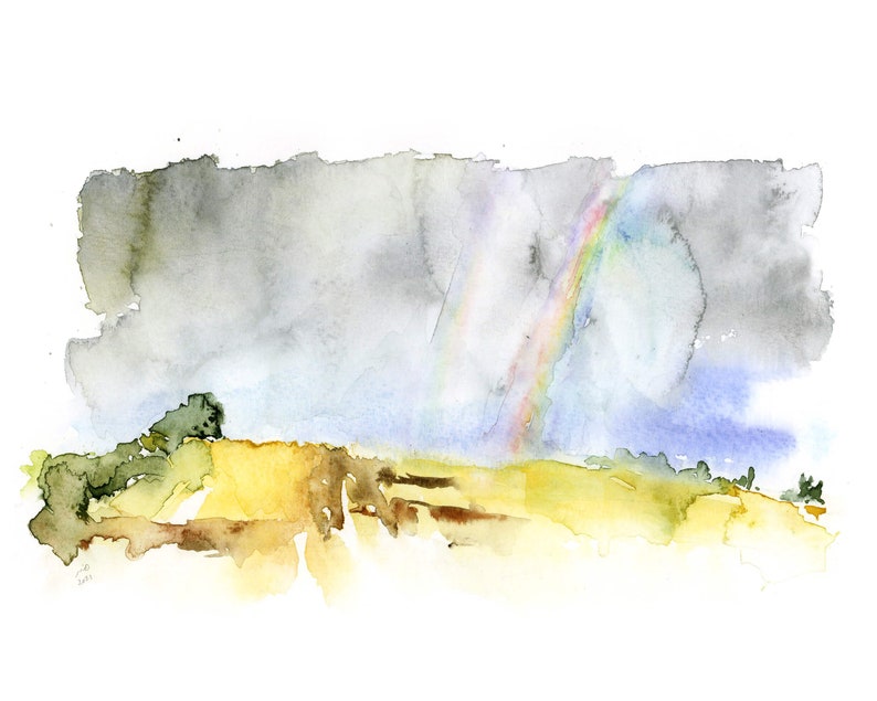 Landscape Print Set of 3 Landscape Painting Prints Wall | Etsy