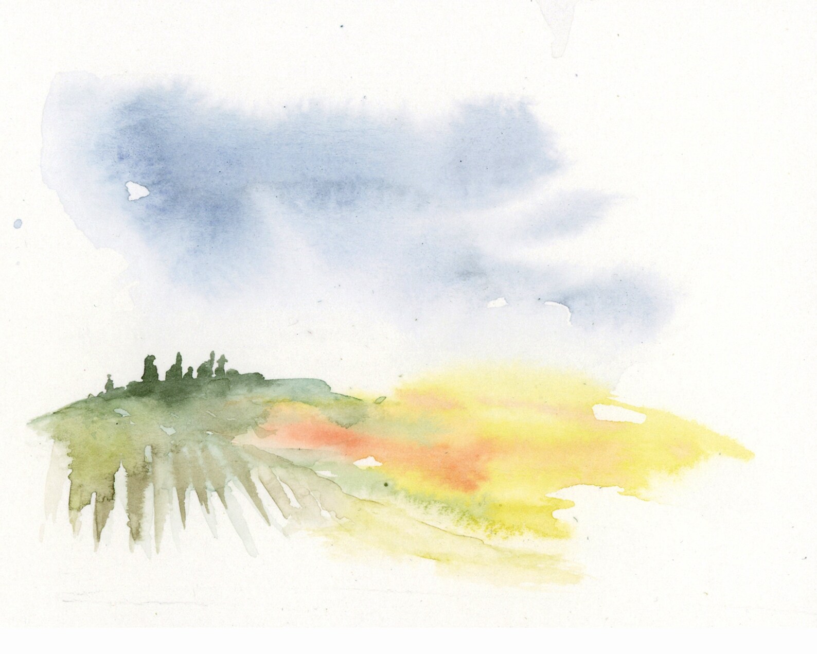 Abstract Watercolor Art Nature Wall Art Landscape Watercolor - Etsy