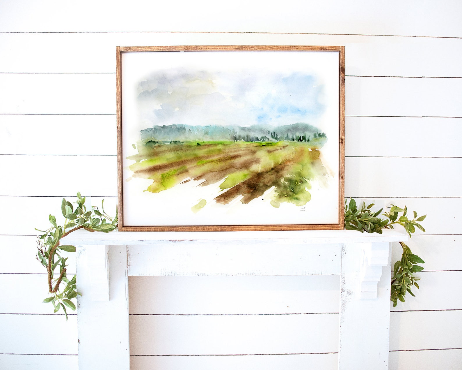 Landscape Print Set of 3 Piece, Green Landscape Paintings, Wall Gallery ...