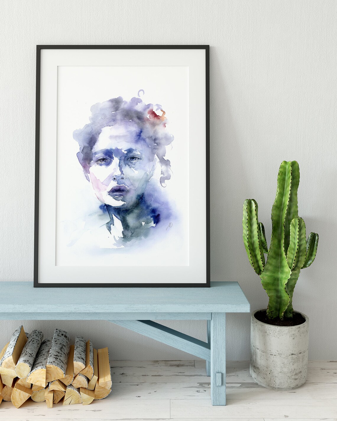 Abstract Woman Wall Art Watercolor Portrait Art Woman - Etsy Israel