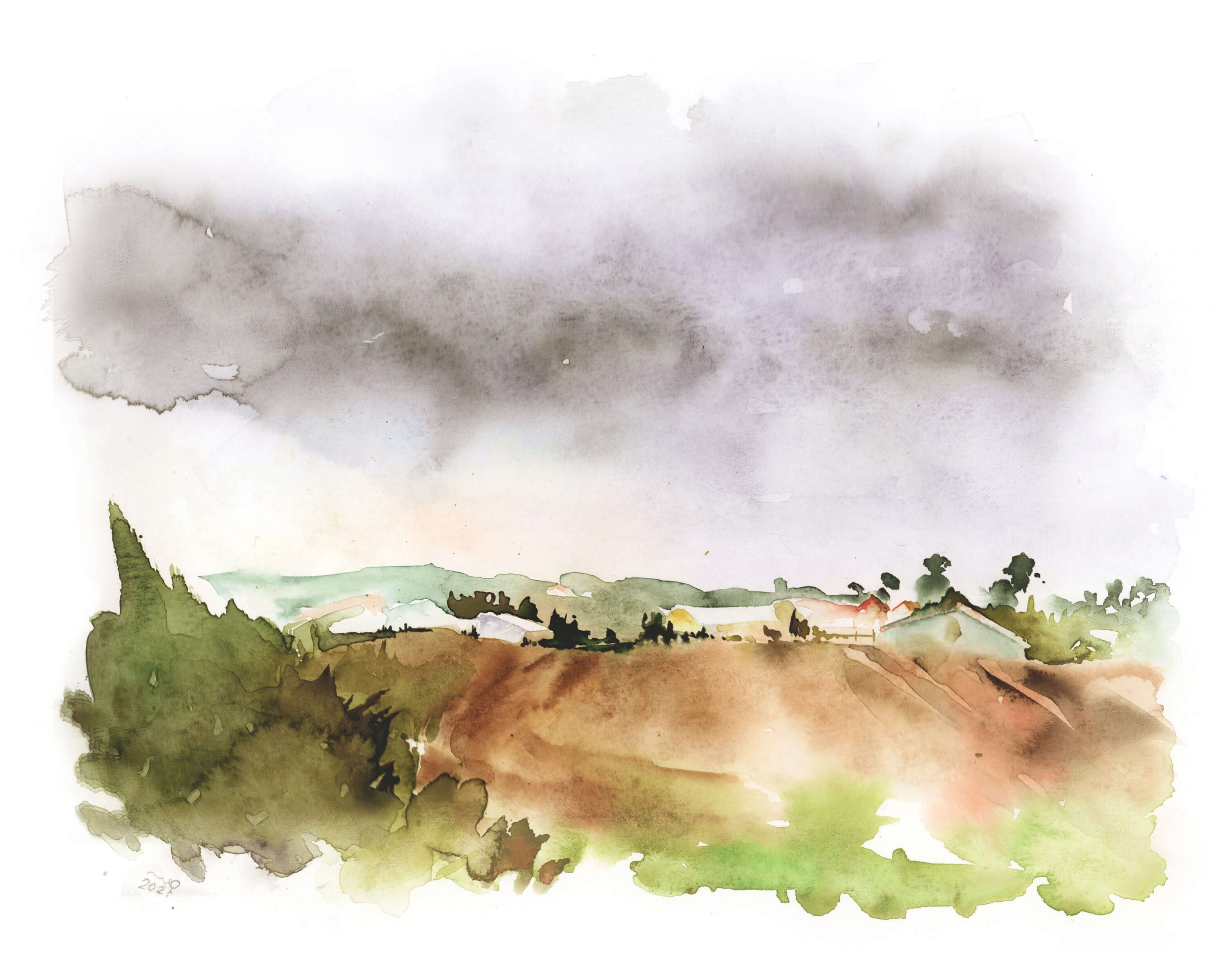 Landscape Print Set of 3 Landscape Painting Prints Wall | Etsy