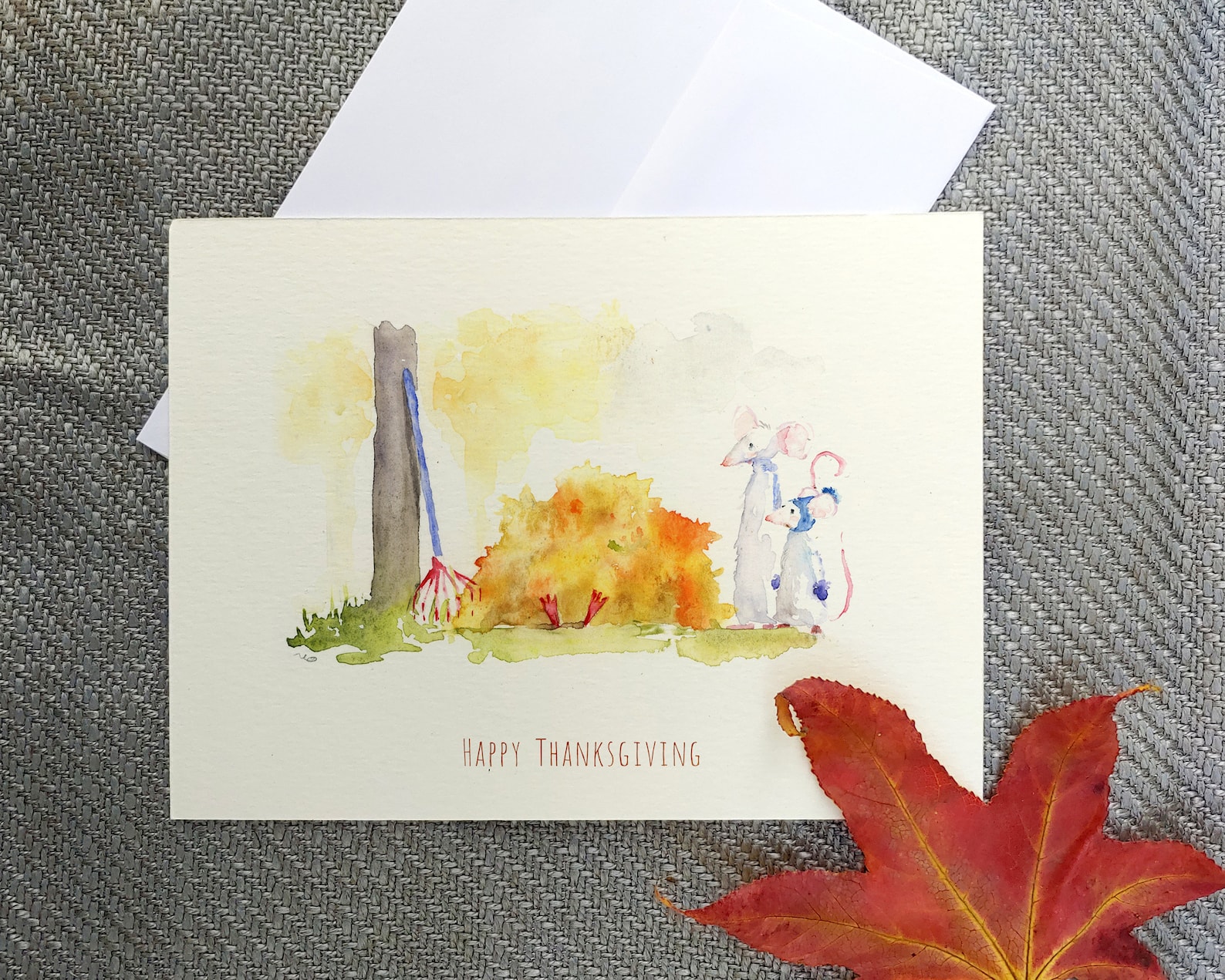Fall Watercolor Cards Thanksgiving Greeting Cards Autumn - Etsy