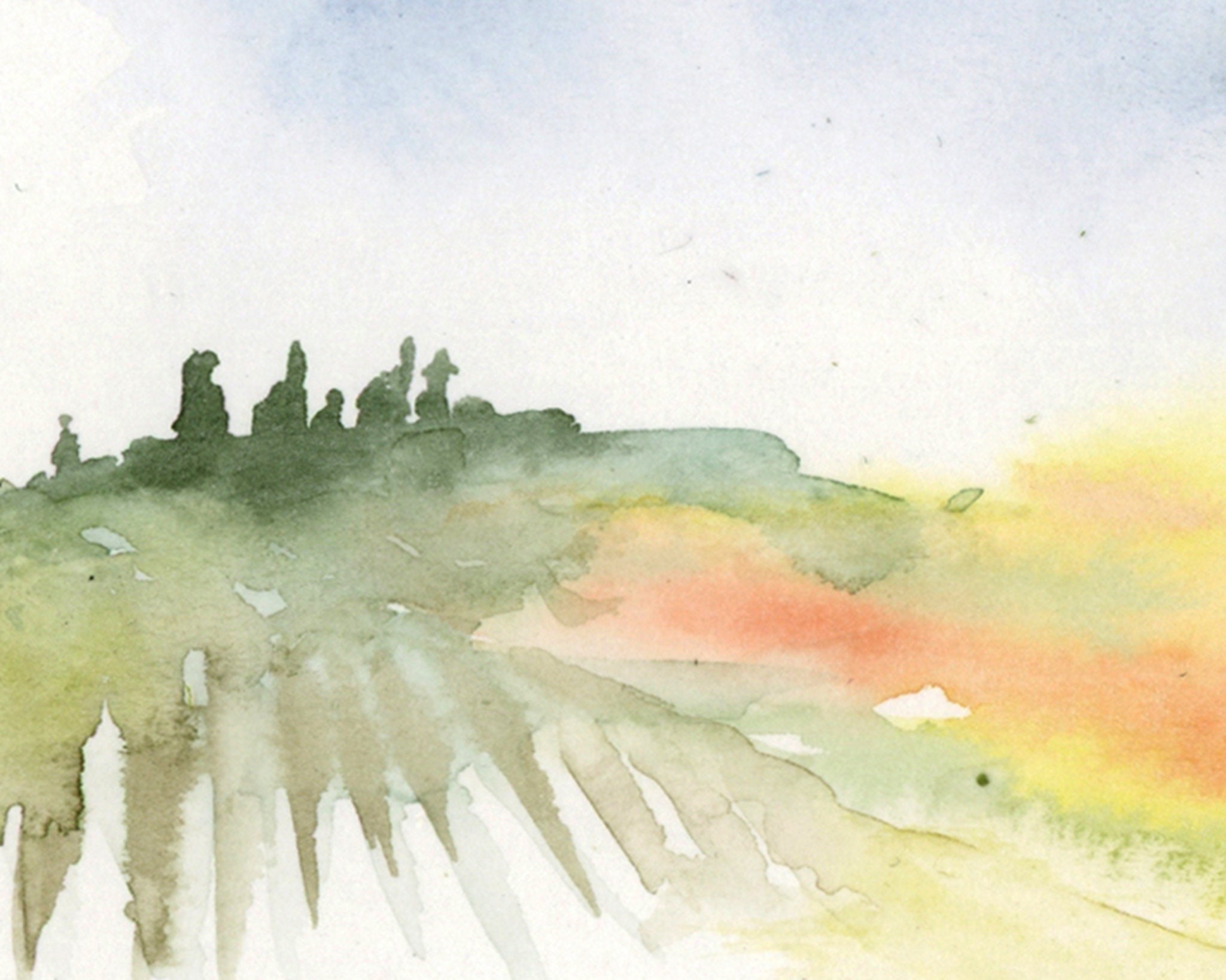 Abstract Watercolor Art Nature Wall Art Landscape Watercolor - Etsy