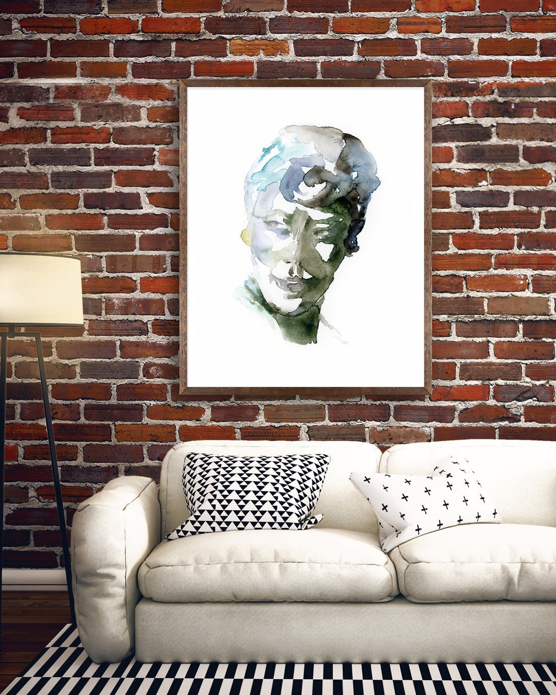 Large Portrait Wall Art, Watercolor Portrait Print, Woman Portrait ...