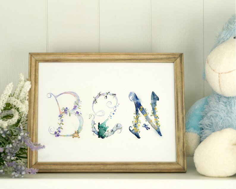 Personalized Name Print Custom Name Art New Baby Gift Name - Etsy