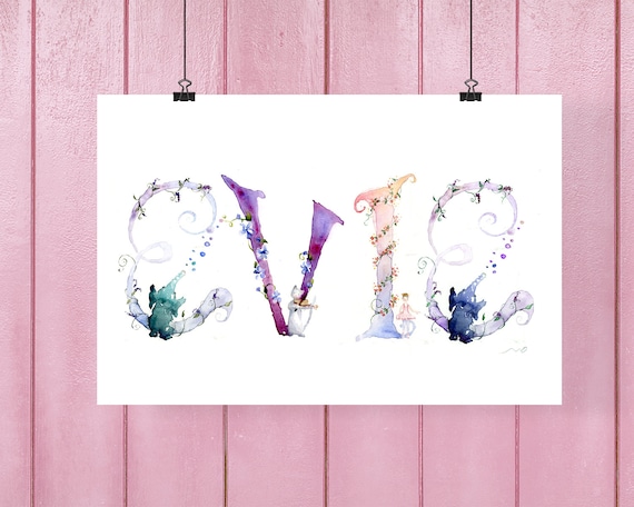 Printable Name Art Personalized Name Print New Baby Gift - Etsy