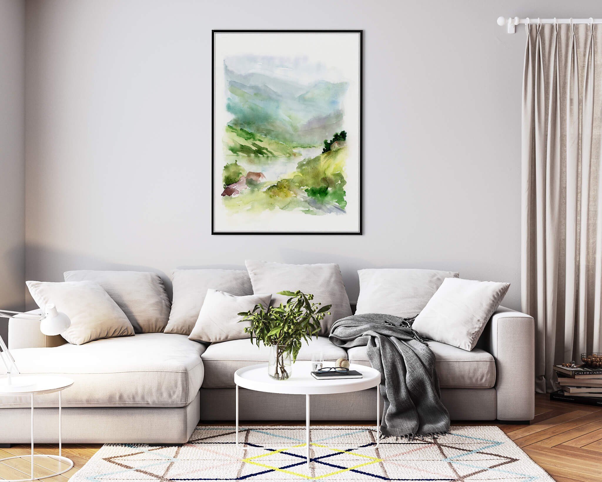 Large Landscape Prints, Watercolor Print Set of 3, Gallery Wall Set ...