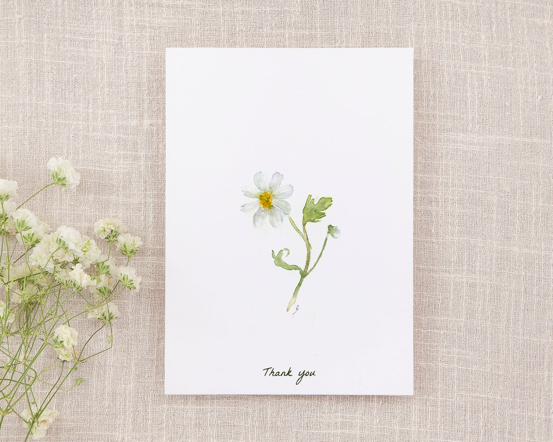Printable Flower Card, Botanical Card, Floral Greeting Card, Watercolor ...