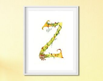 Initial Wall Art | Etsy