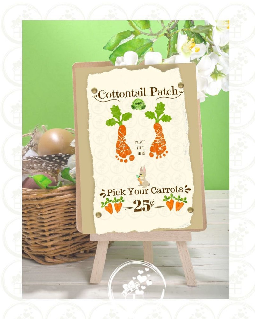 Baby's First Easter, Carrot Patch Footprint Art, Crafts for Toddlers ...