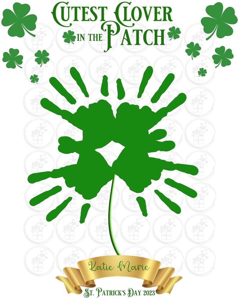 Cutest Clover in the Patch Handprint Art, St Patrick's Day, Crafts for ...