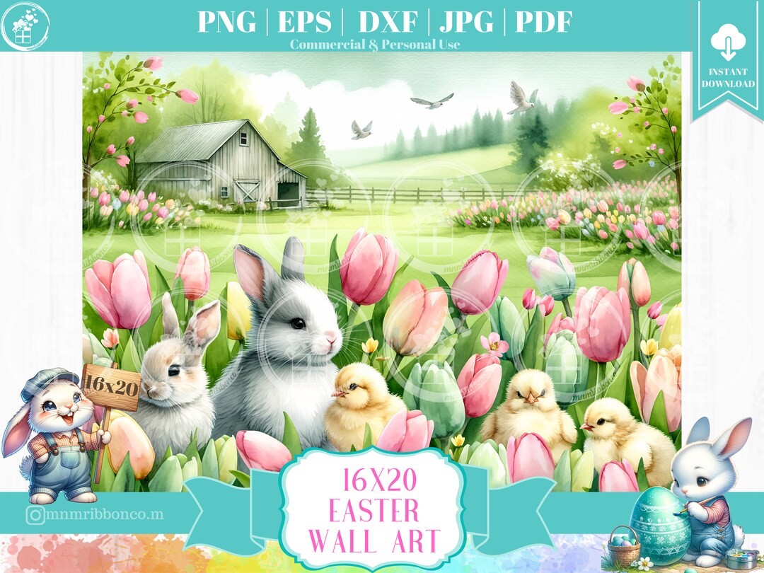 Easter Spring Wall Art | Printables | Decor | Instant Download ...