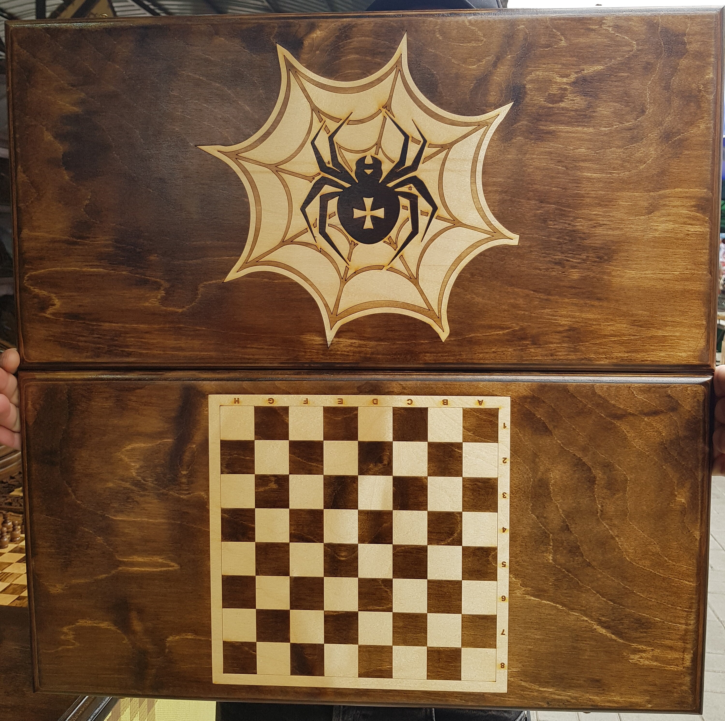 Backgammon With Spider and the Spiderweb Handmade From Armenia - Etsy