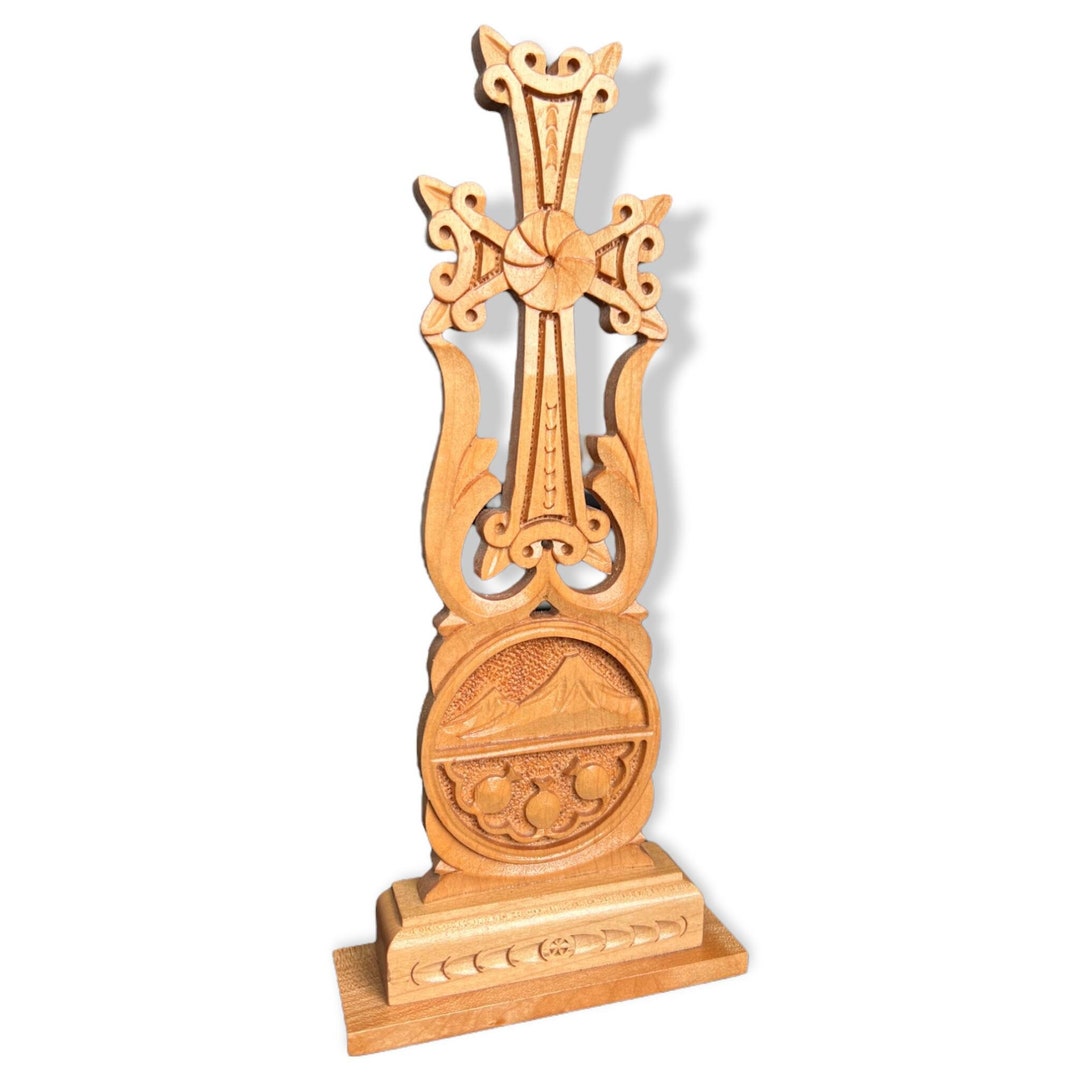 Cross Wooden Cross Armenian Wooden Carved Cross Handmade Cross Wood ...