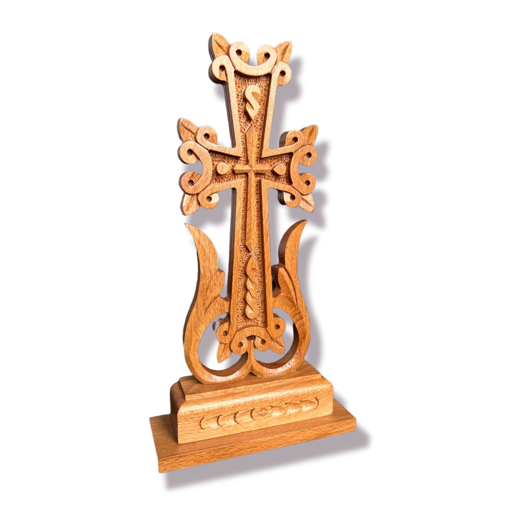Cross Wooden Cross Armenian Wooden Carved Cross Handmade Cross Wood ...