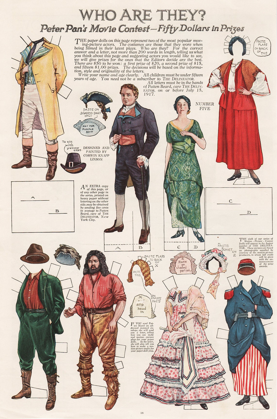 Digital Paper Doll, Movie Star, Toy Theater, Cut Out, Costume, Corwin ...