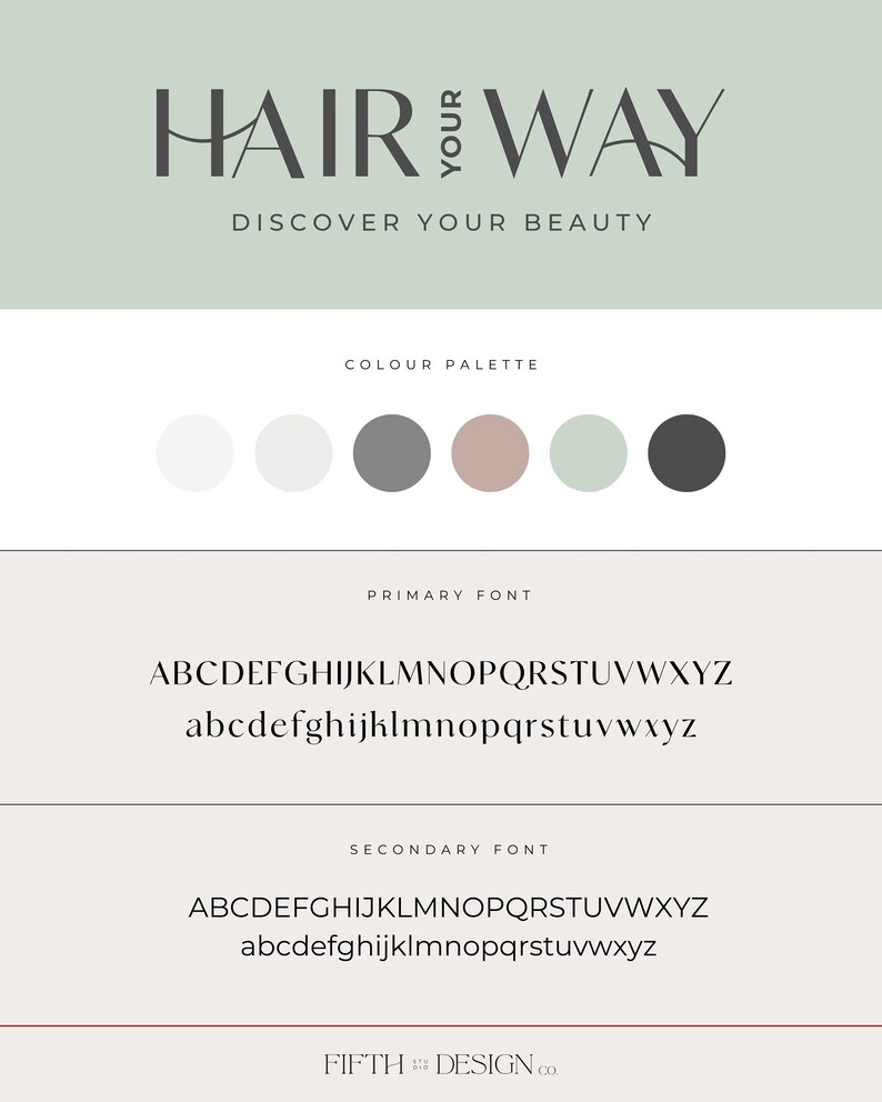 Semi-custom Brand Kit Pre-made Branding Modern Logo - Etsy