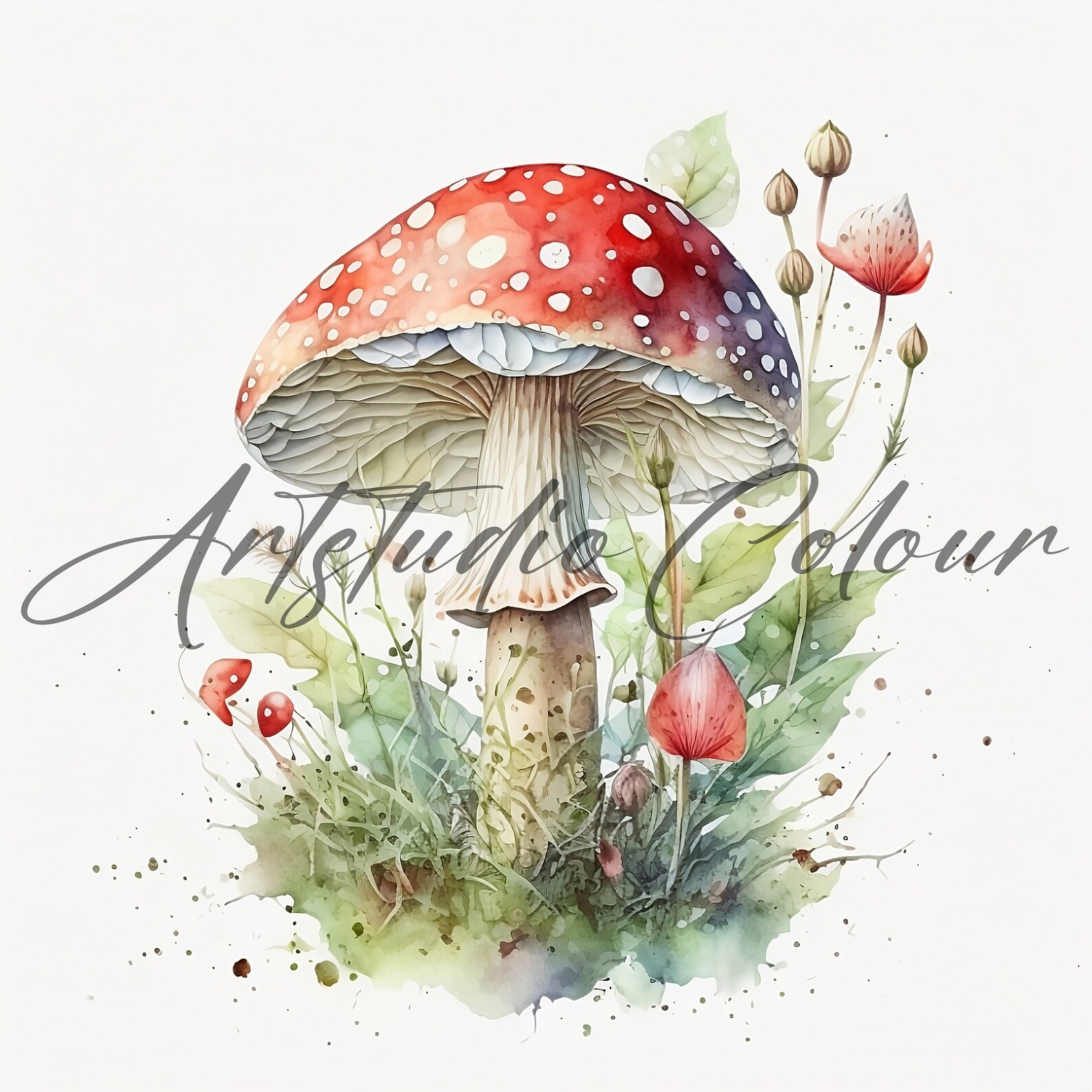 Botanical Toadstool Clipart 10 High Quality Jpgs Digital - Etsy Australia