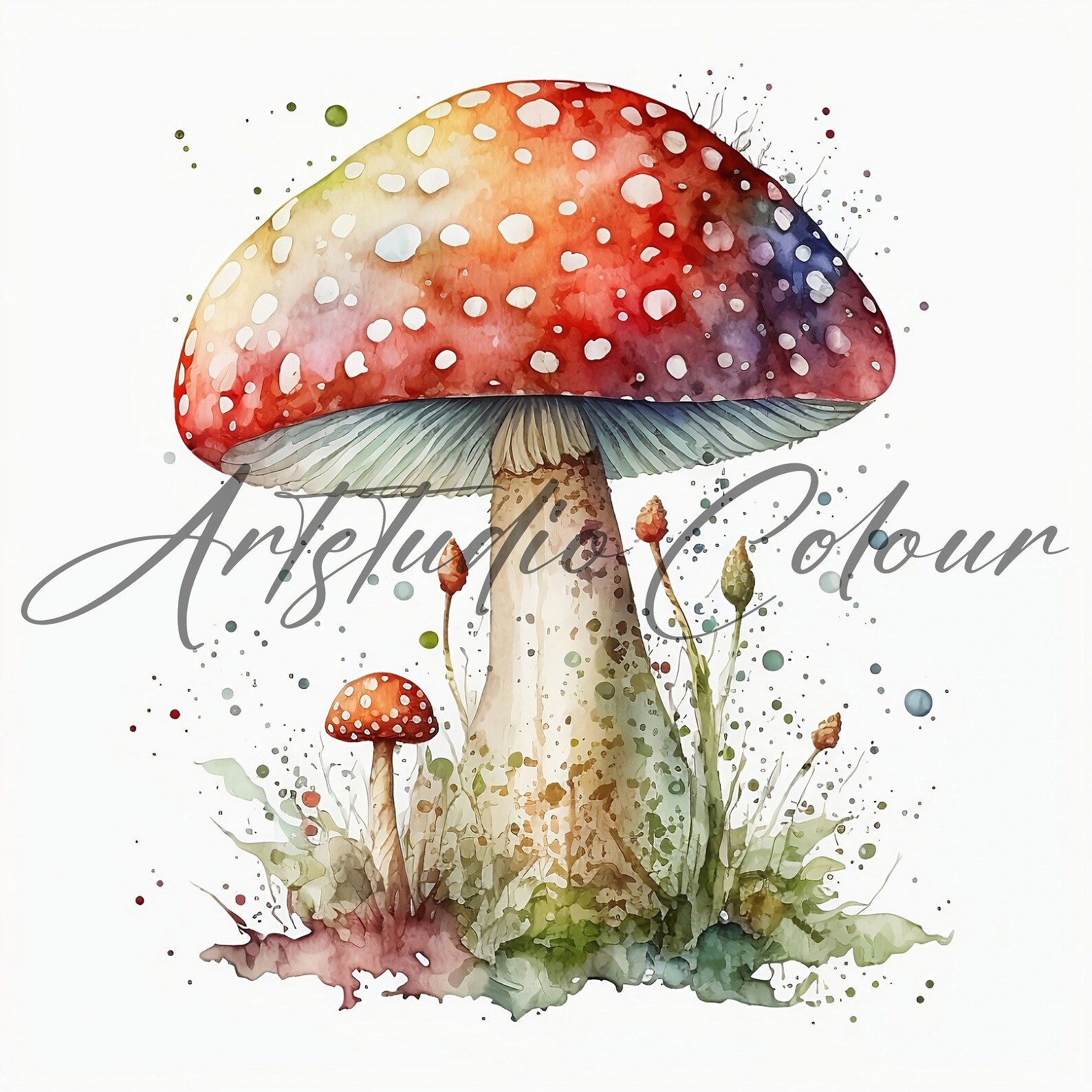 Botanical Toadstool Clipart 10 High Quality Jpgs Digital - Etsy Australia