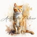 Ginger Tabby Cat Clipart, 10 High Quality Jpgs, Digital Download ...