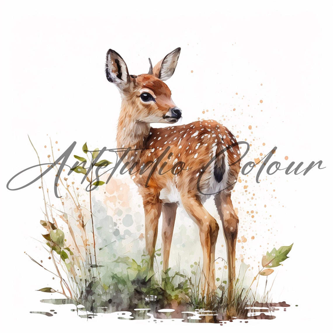 Fawn Clipart 10 High Quality Jpgs Digital Download - Etsy