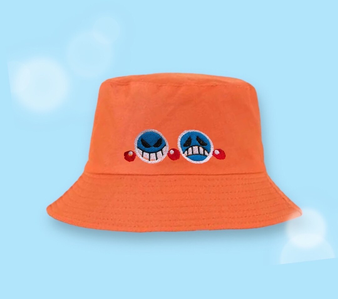 Ace Bucket Hat, Anime Hat, Embroidered Anime Bucket Hat, Ace Hat - Etsy